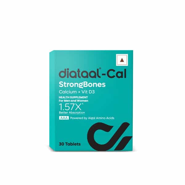Buy DIATAAL CAL STRONGBONES CALCIUM WITH VIT D3 ACTIVE ABSORBABLE ...