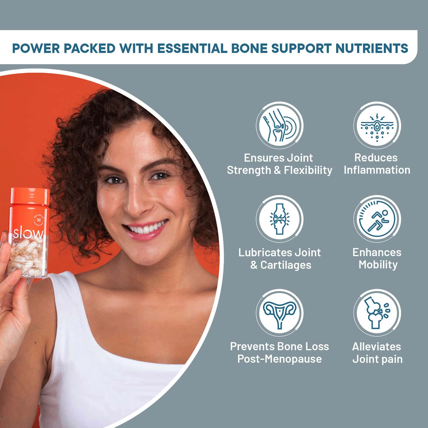 Buy Wellbeing Nutrition Slow Bone Support For Bone And Joint Strength And