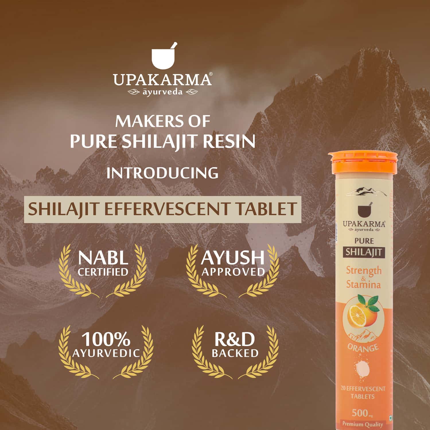 Buy UPAKARMA AYURVEDA PURE SHILAJIT ORANGE 500MG 20 PREMIUM QUALITY ...