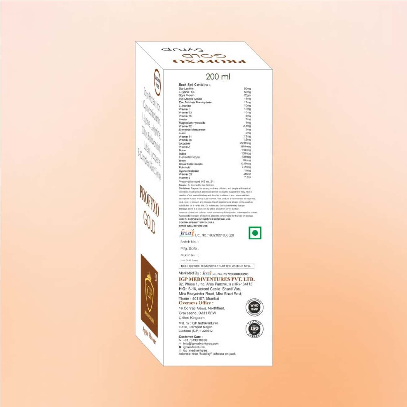 Buy PROFFXO GOLD SYRUP - 200ML Online & Get Upto 60% OFF at PharmEasy