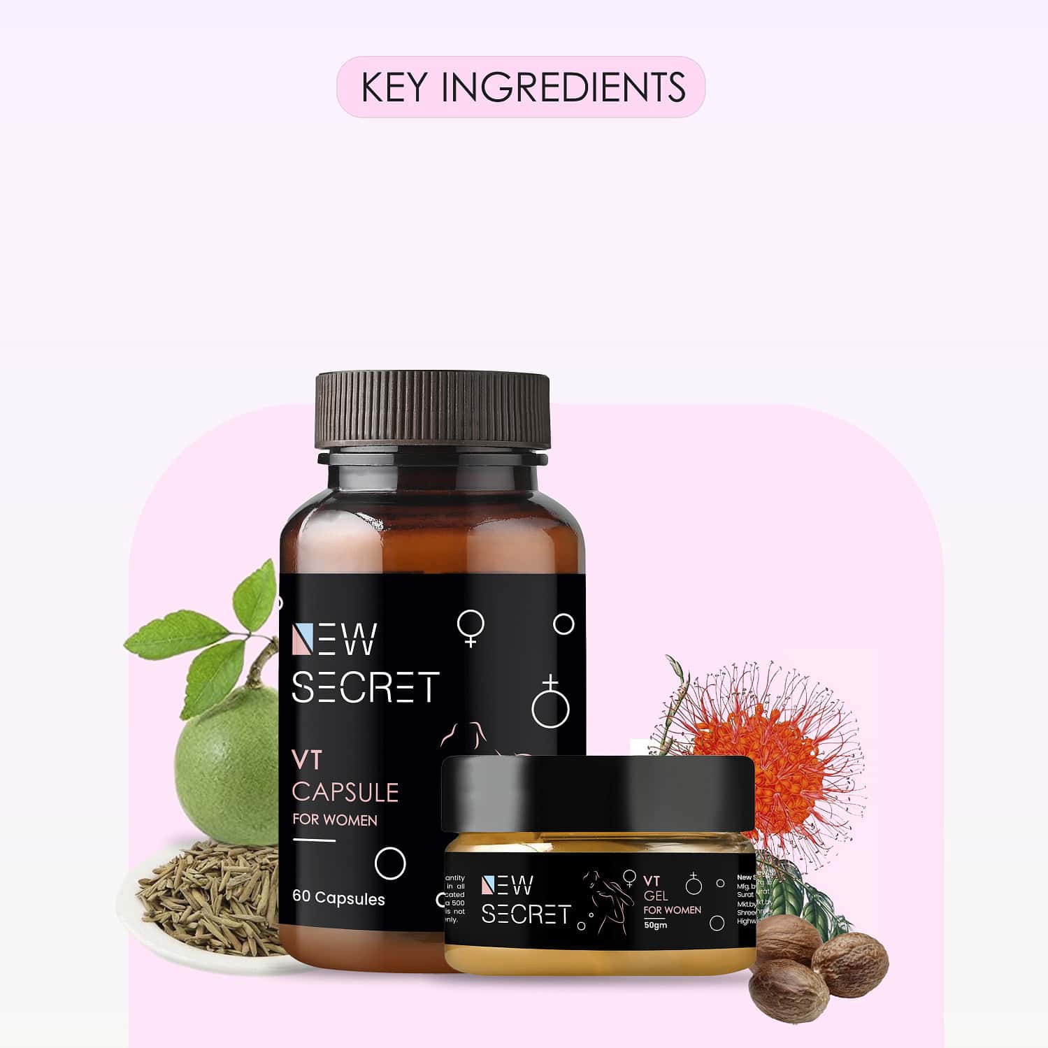 Buy VT COMBO (60 CAPSULES+50 GM GEL) - FOR WOMEN INTIMATE TIGHTENING ...