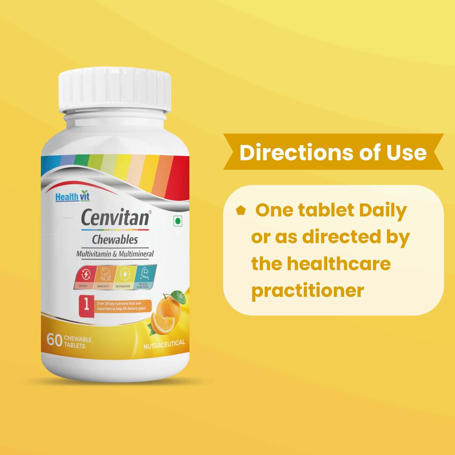 Buy HEALTHVIT CENVITAN CHEWABLE MULTIVITAMIN & MULTIMINERAL|ENERGY ...