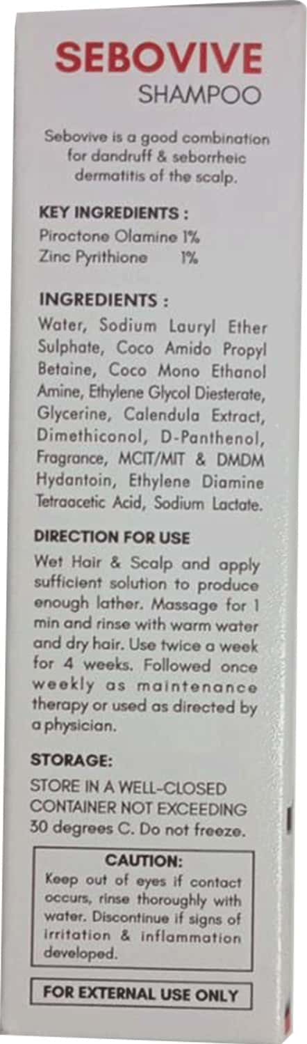 Buy SEBOVIVE BOTTLE OF 100ML SHAMPOO Online & Get Upto 60% OFF at PharmEasy