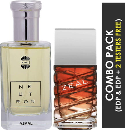 Buy AJMAL ZEAL EAU DE PARFUM 100ML PERFUME FOR MEN AND NEUTRON EAU DE PARFUM 100ML PERFUME FOR ...