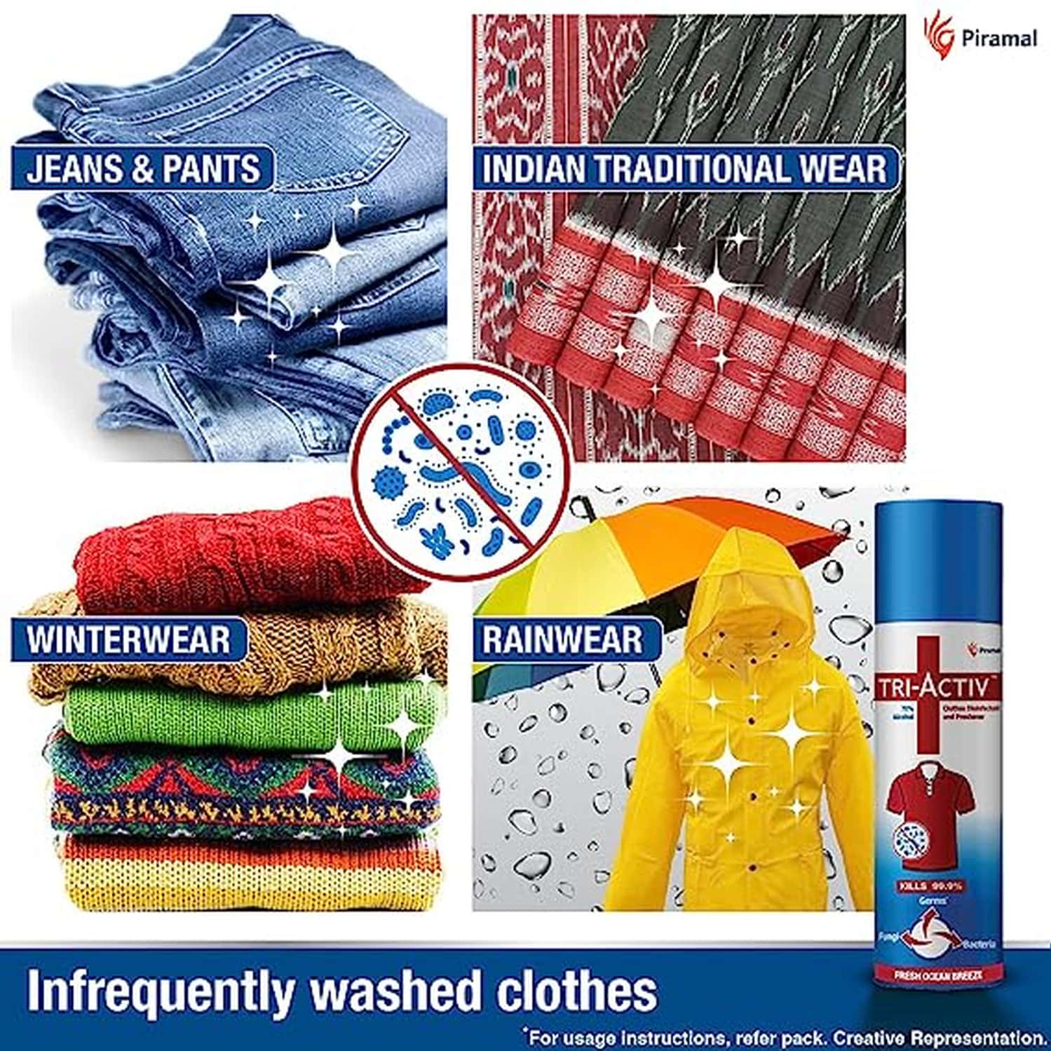 Buy TRI-ACTIV DISINFECTANT SPRAY (230ML) + CLOTHES DISINFECTANT AND ...