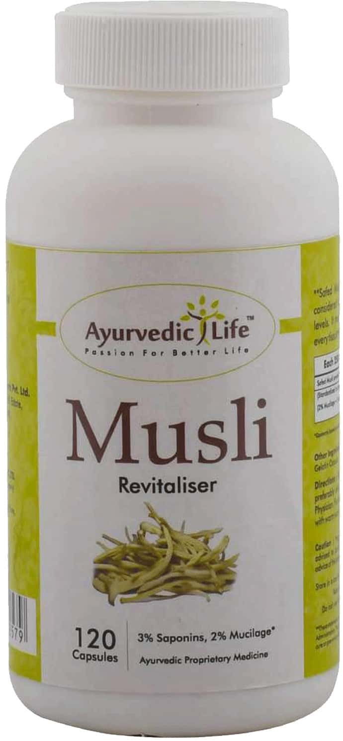 Buy AYURVEDIC LIFE MUSLI 120 CAPSULES (PACK OF 5) NATURAL Online & Get ...