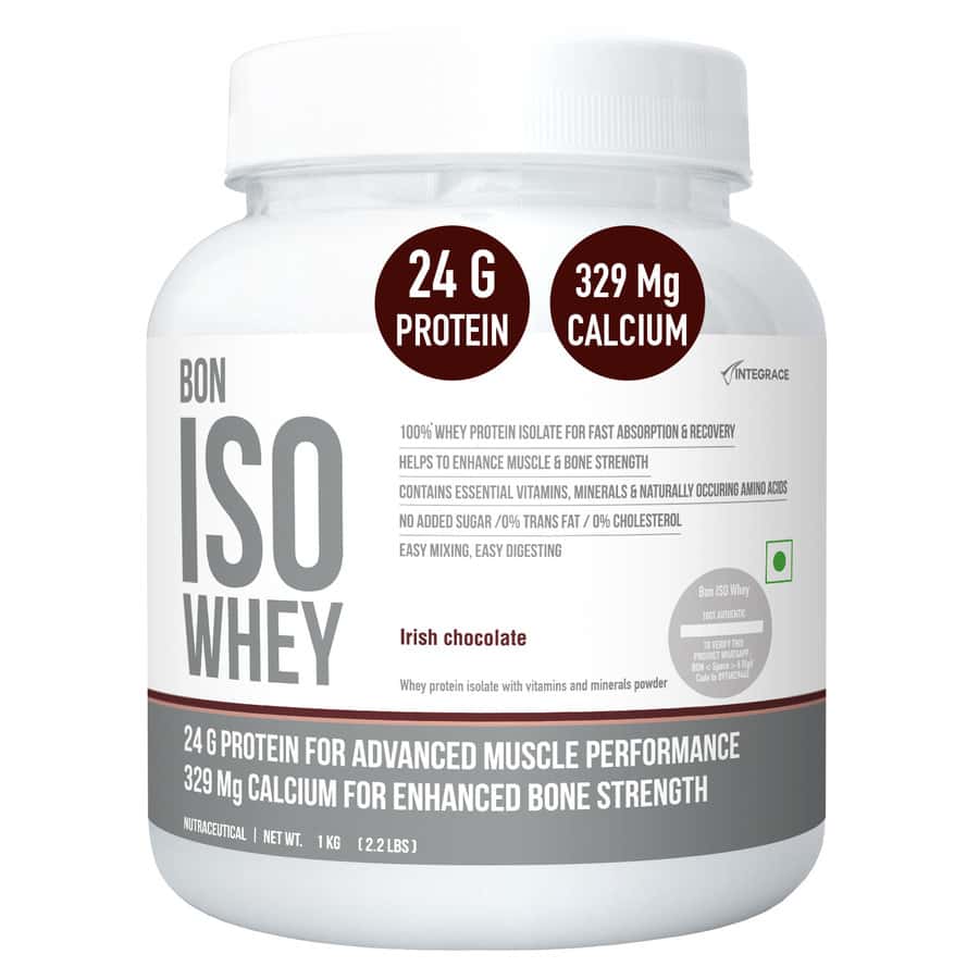Buy BON ISO WHEY 100% PROTEIN ISOLATE DARK CHOCOLATE POWDER 1KG Online ...