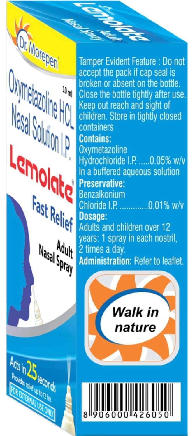 Buy DR. MOREPEN LEMOLATE NASAL SPRAY - 10ML Online & Get Upto 60% OFF ...