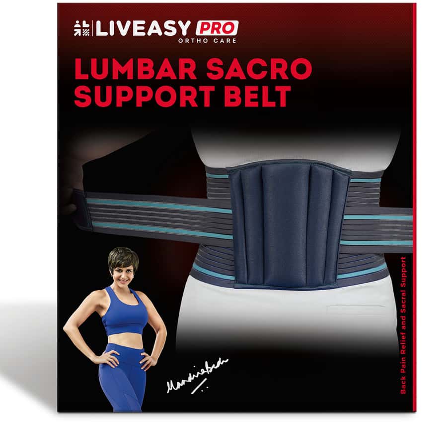 Buy LIVEASY PRO ORTHO CARE LUMBAR SACRO SUPPORT BELT - S Online & Get ...