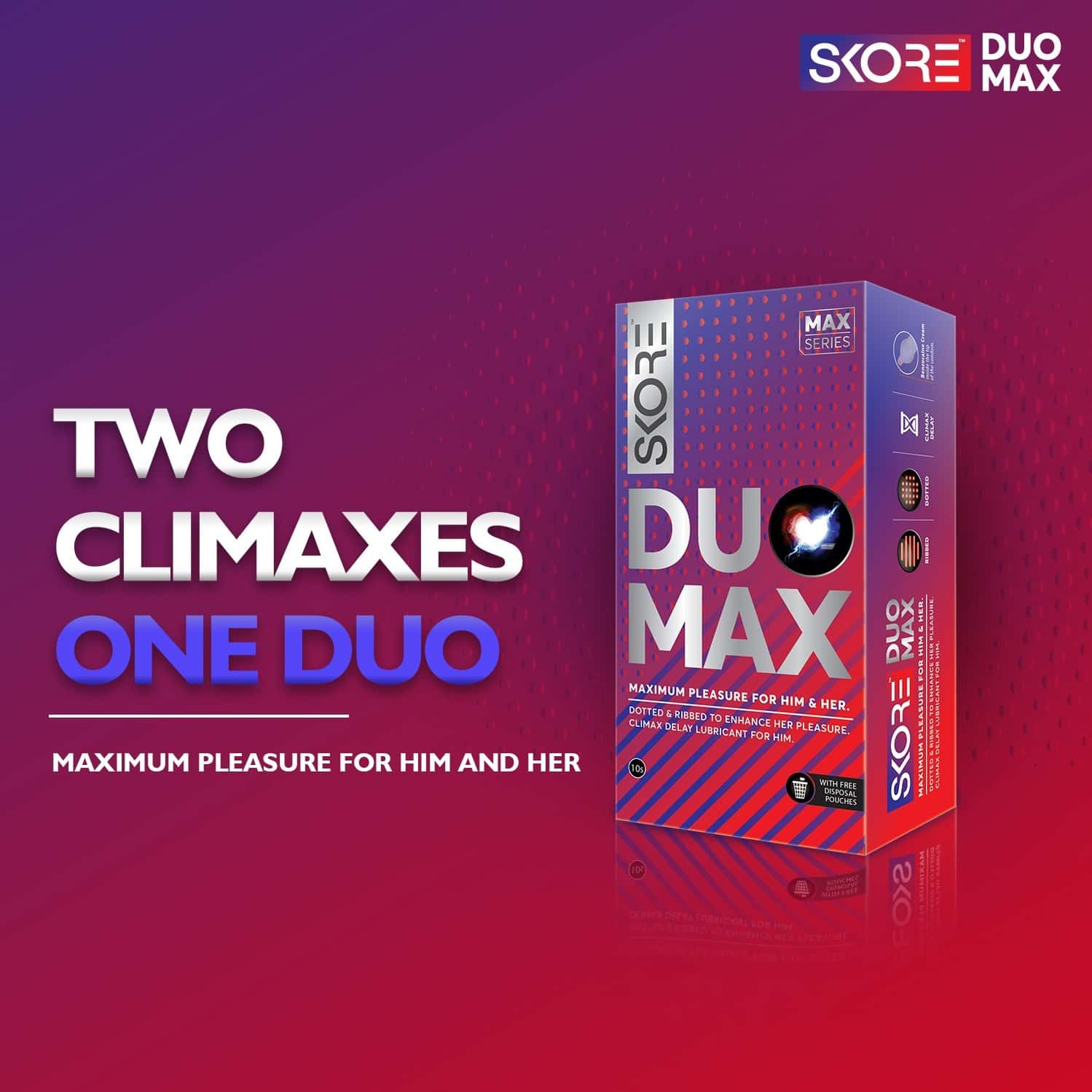 Buy SKORE DUO MAX PREMIUM CONDOMS - 10'S Online & Get Upto 60% OFF at ...
