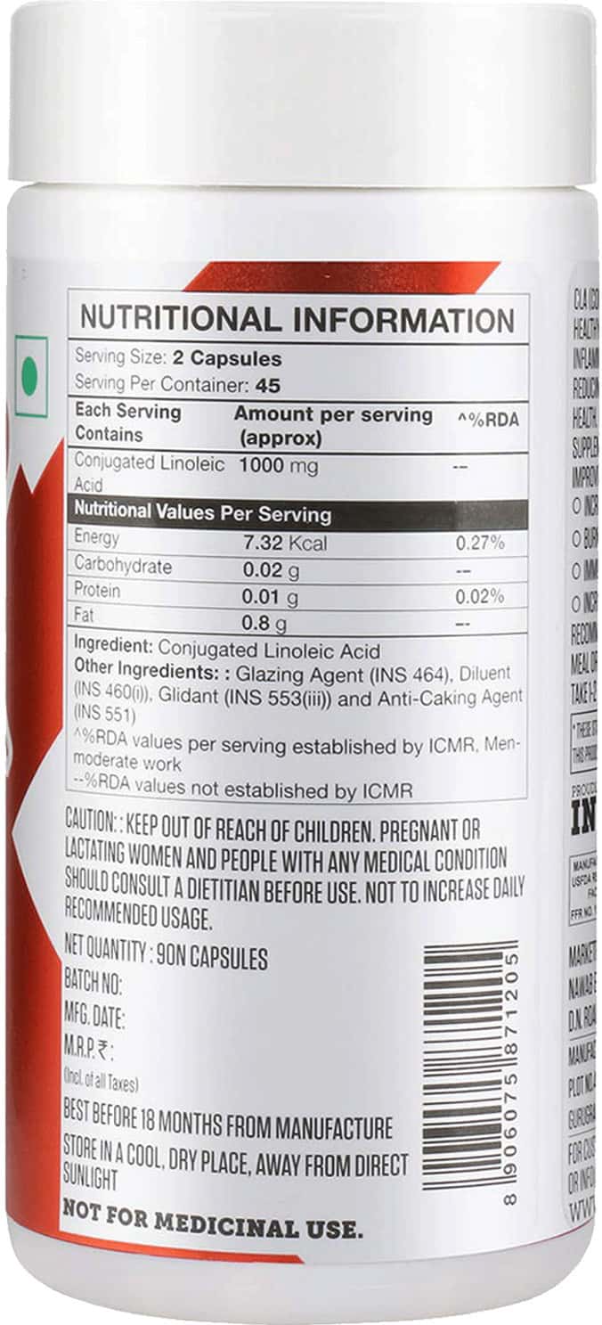 Buy IN2 CLA 1000MG CONJUGATED LINOLEIC ACID, 90 VEG CAPSULES Online ...