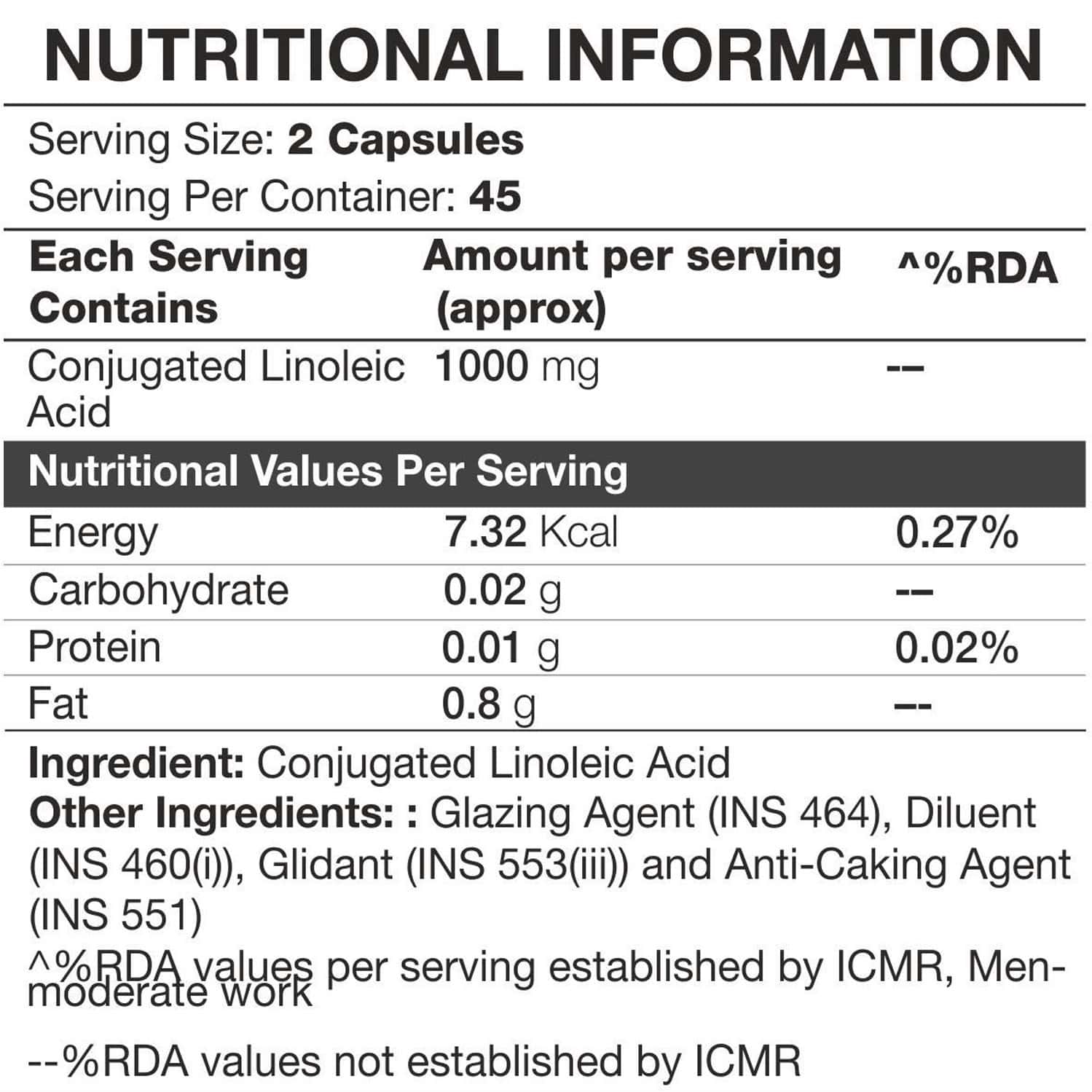 Buy IN2 CLA 1000MG CONJUGATED LINOLEIC ACID, 90 VEG CAPSULES Online ...
