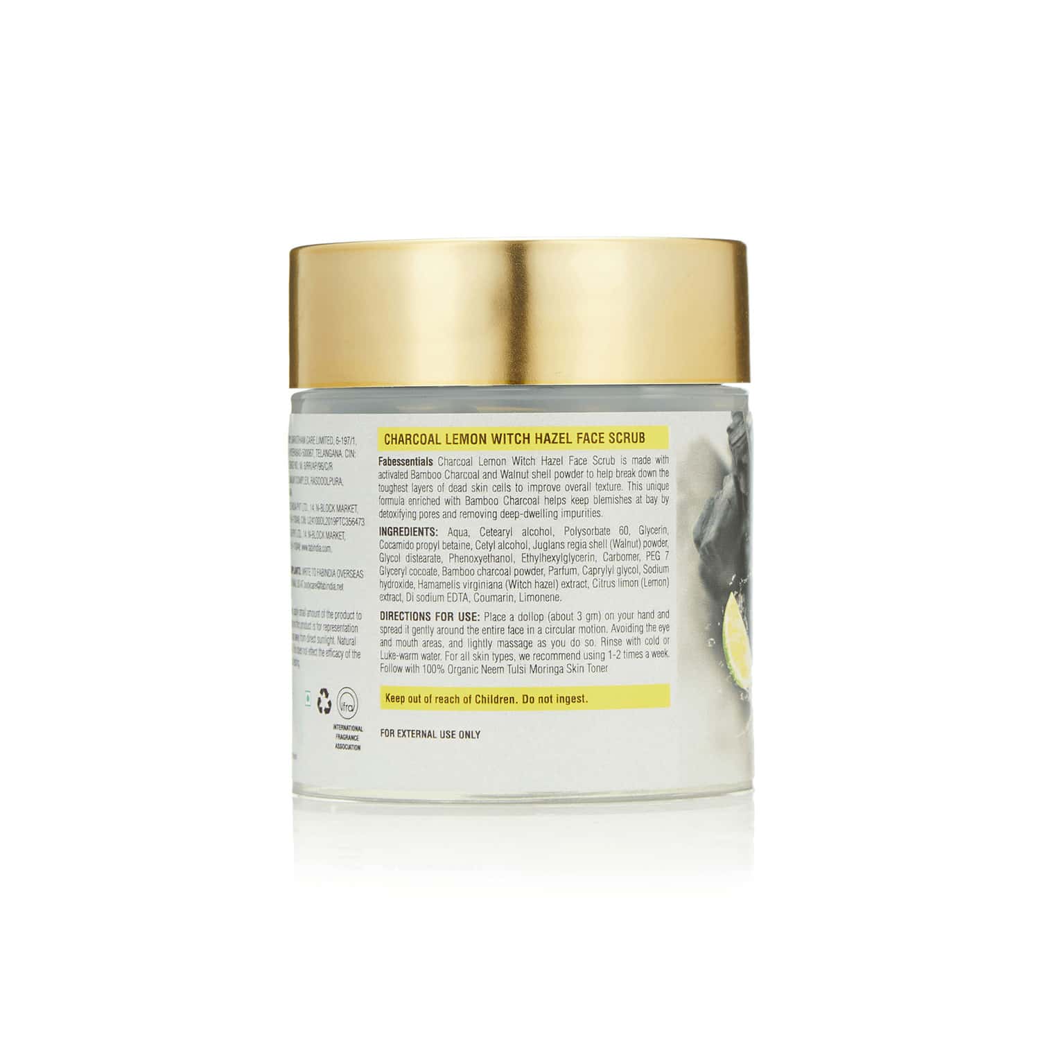 Buy FABESSENTIALS CHARCOAL LEMON WITCH HAZEL FACE SCRUB 100 GM Online ...