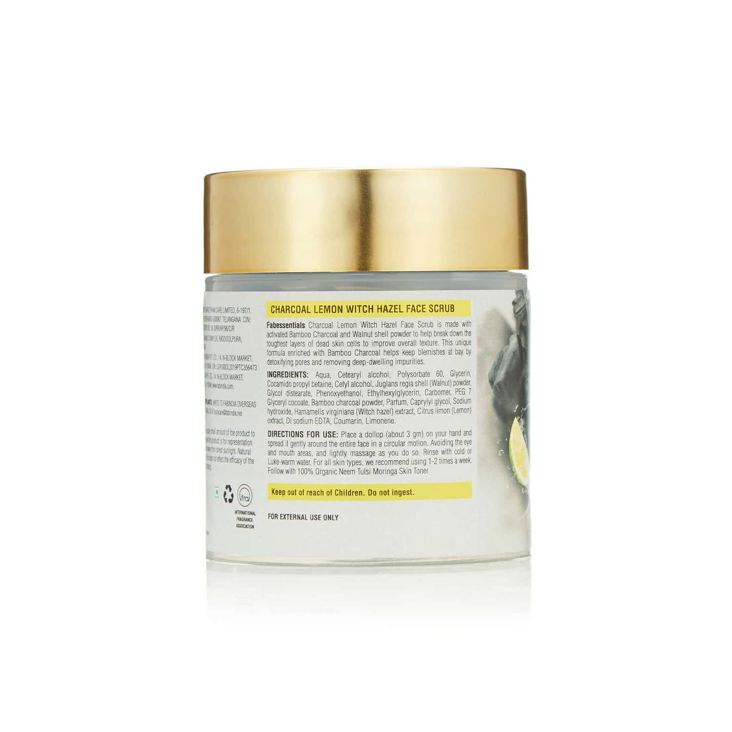 Buy FABESSENTIALS CHARCOAL LEMON WITCH HAZEL FACE SCRUB 100 GM Online ...