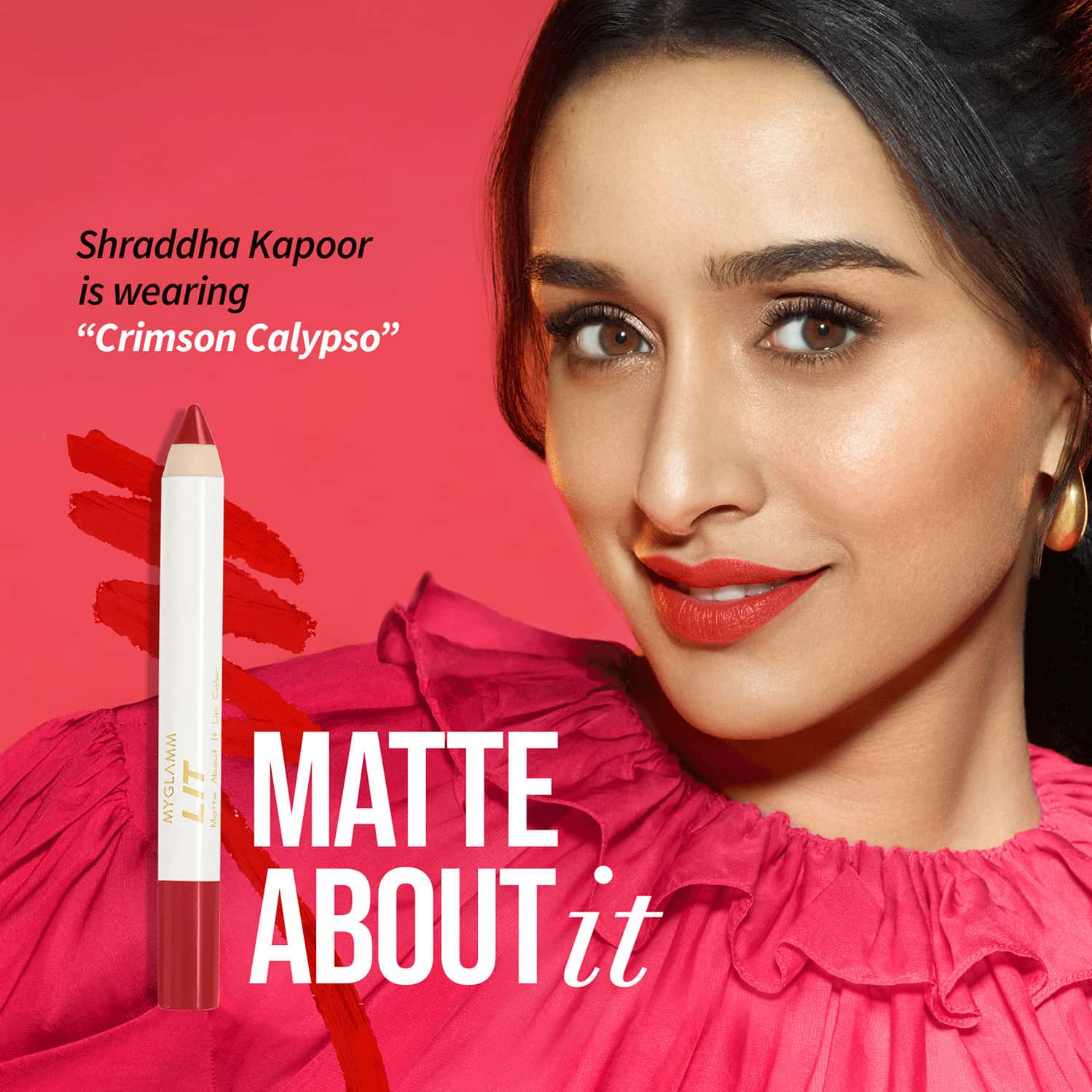 Buy MYGLAMM LIT MATTE ABOUT IT LIP COLOR-CHERRY TAP Online & Get Upto ...