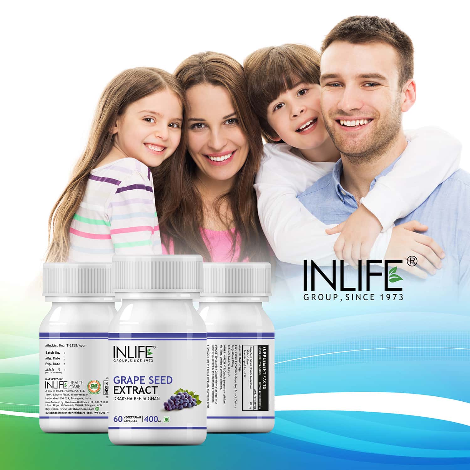 Buy INLIFE GRAPE SEED EXTRACT (PROANTHOCYANIDINS > 95%) ANTIOXIDANT 400 ...