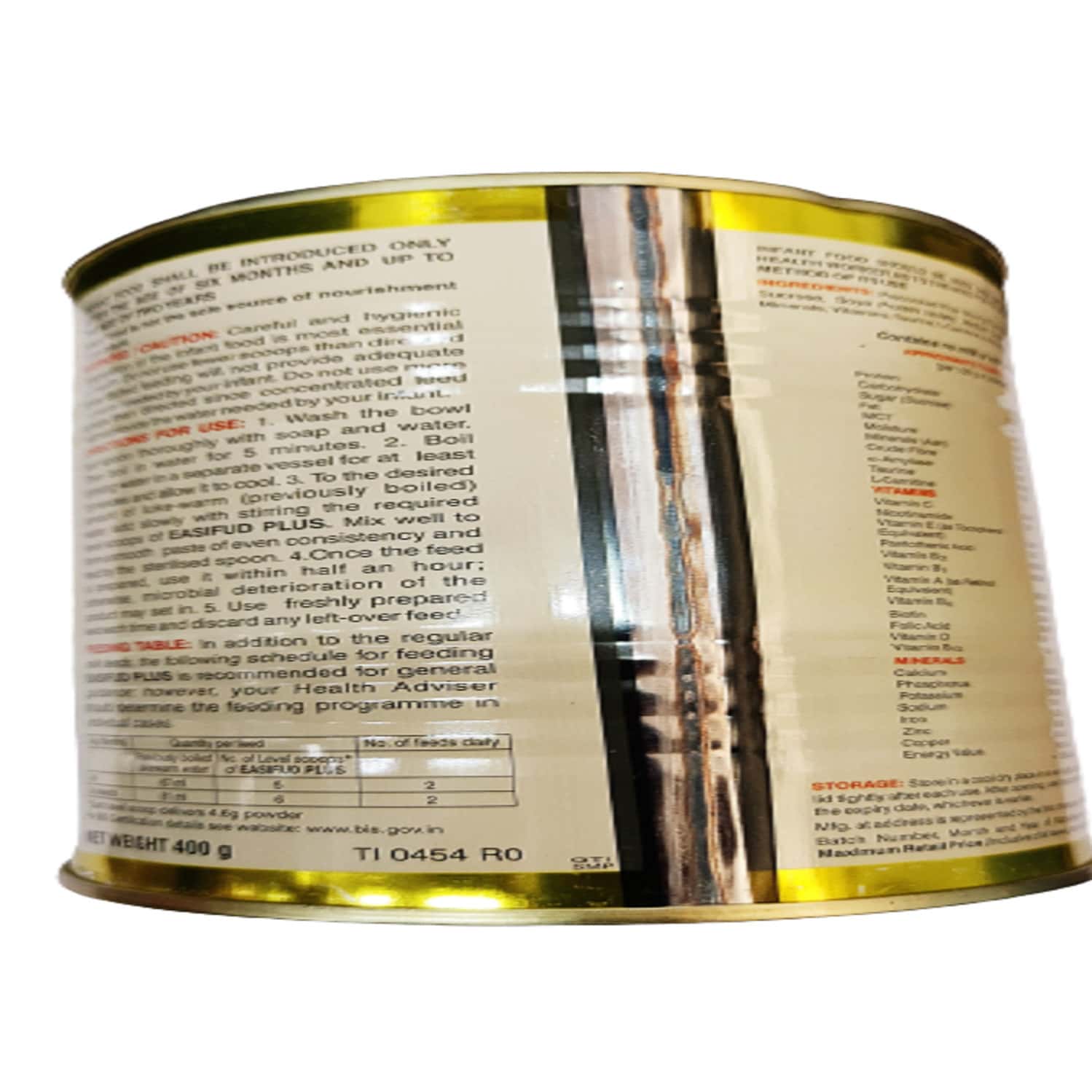 Buy EASIFUD PLUS RICE AND MOONG DAAL BABY FOOD TIN OF 400 GM Online ...