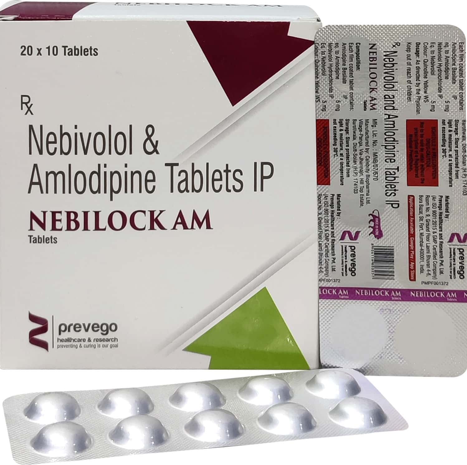 Buy Nebilock Am Strip Of 10 Tablets Online at Flat 15% OFF | PharmEasy