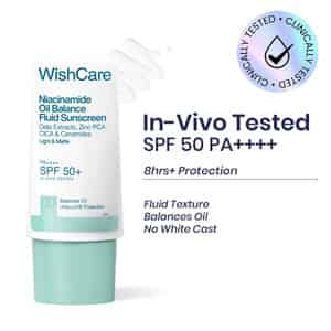 Buy WISHCARE NIACINAMIDE OIL BALANCE SUNSCREEN SPF 50 PA++++ LIGHT ...