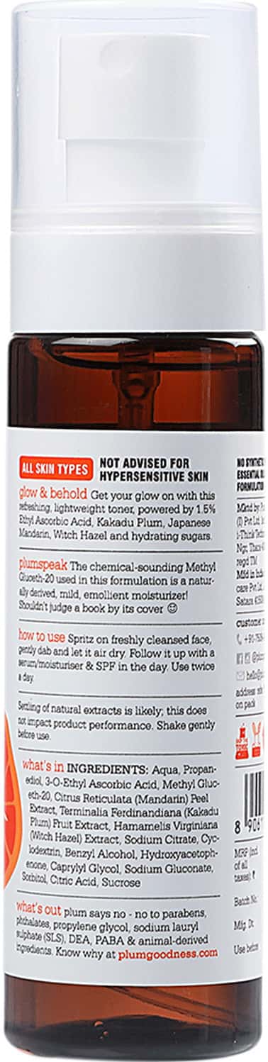 Buy PLUM 1.5% VITAMIN C TONER WITH MANDARIN - 100 ML Online & Get Upto ...