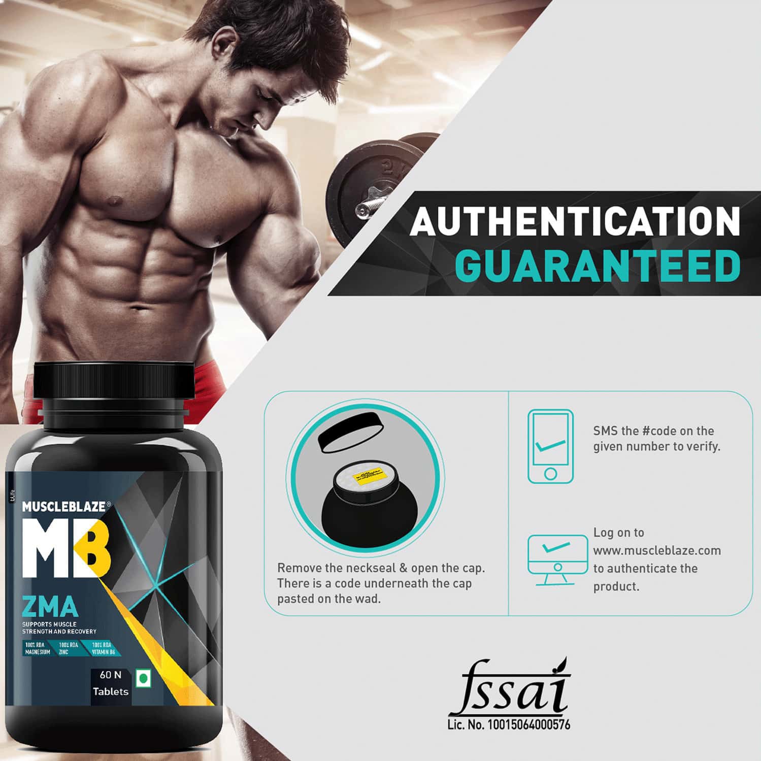 Buy MUSCLEBLAZE ZMA ( ZINC MAGNESIUM ASPARTATE VITAMIN B6) FOR MUSCLE ...