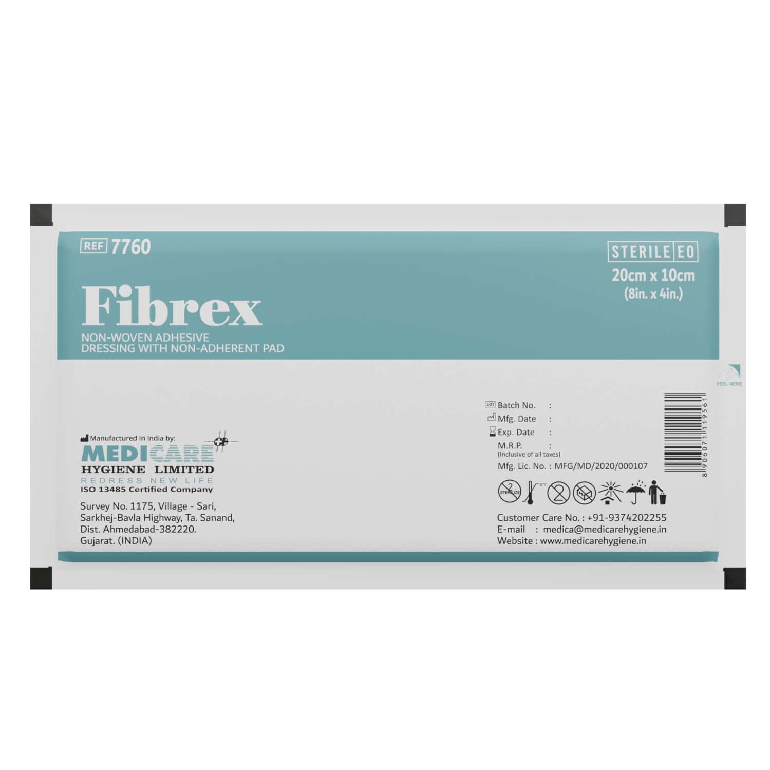 Buy MEDICA FIBREX NON-WOVEN ADHESIVE DRESSING WITH NON-ADHERENT PAD ...