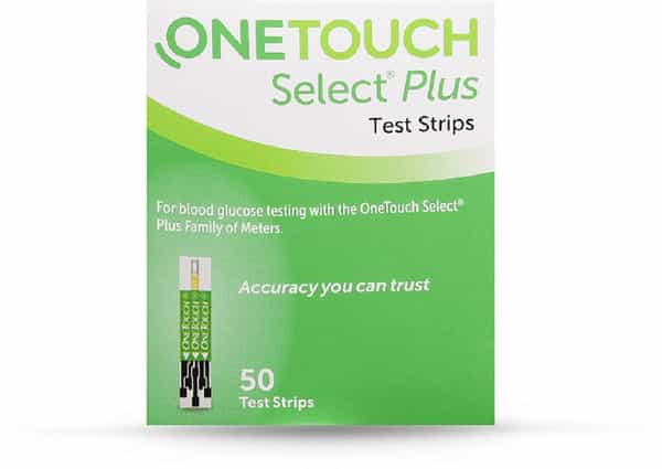 Buy ONETOUCH SELECT PLUS GLUCOMETER TEST STRIP 50S PACK Online & Get ...