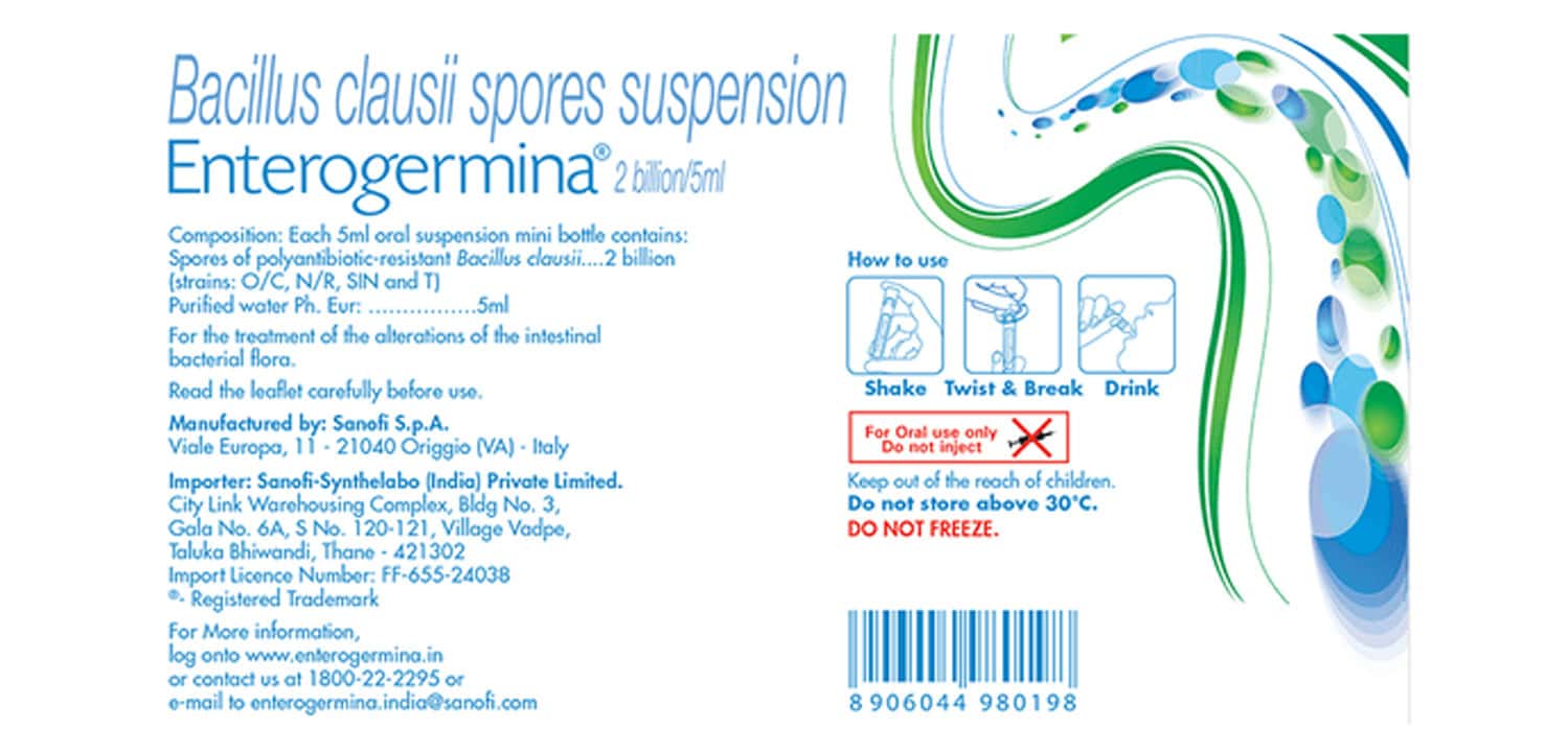 Buy ENTEROGERMINA PROBIOTIC FOR DIARRHEA SUITABLE FOR KIDS ADULTS FOR ...