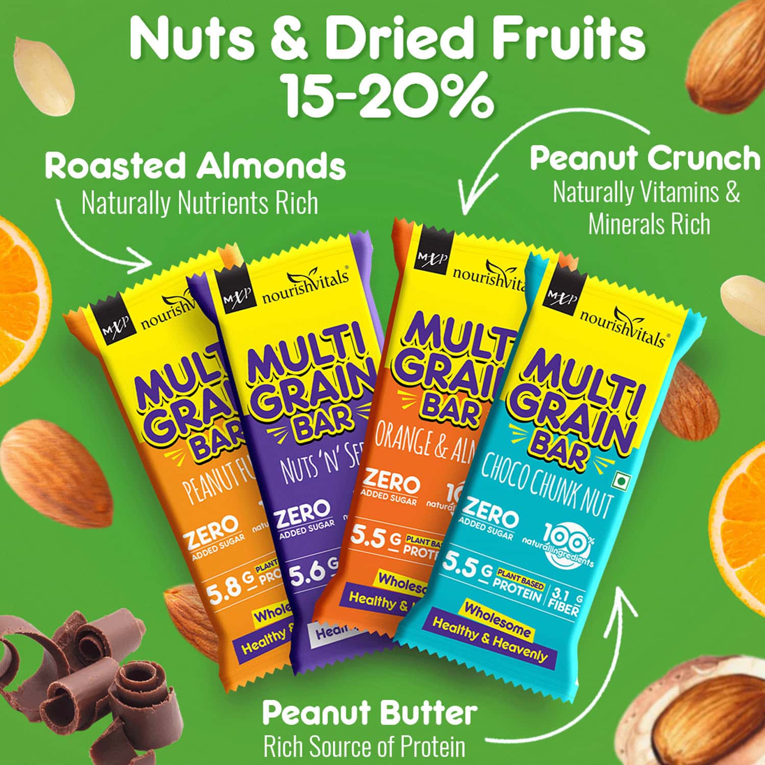 Buy NOURISHVITALS ASSORTED MULTIGRAIN BARS NO ADDED FLAVORS NATURALLY ...