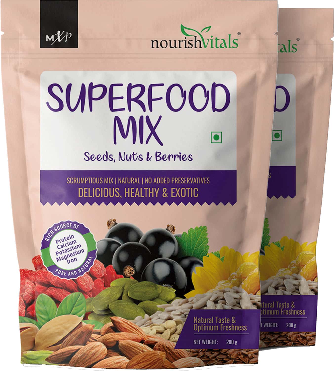 Buy MOM & WORLD SUPERFOOD MIX SEEDS NUTS & BERRIES NATURAL TASTE ...