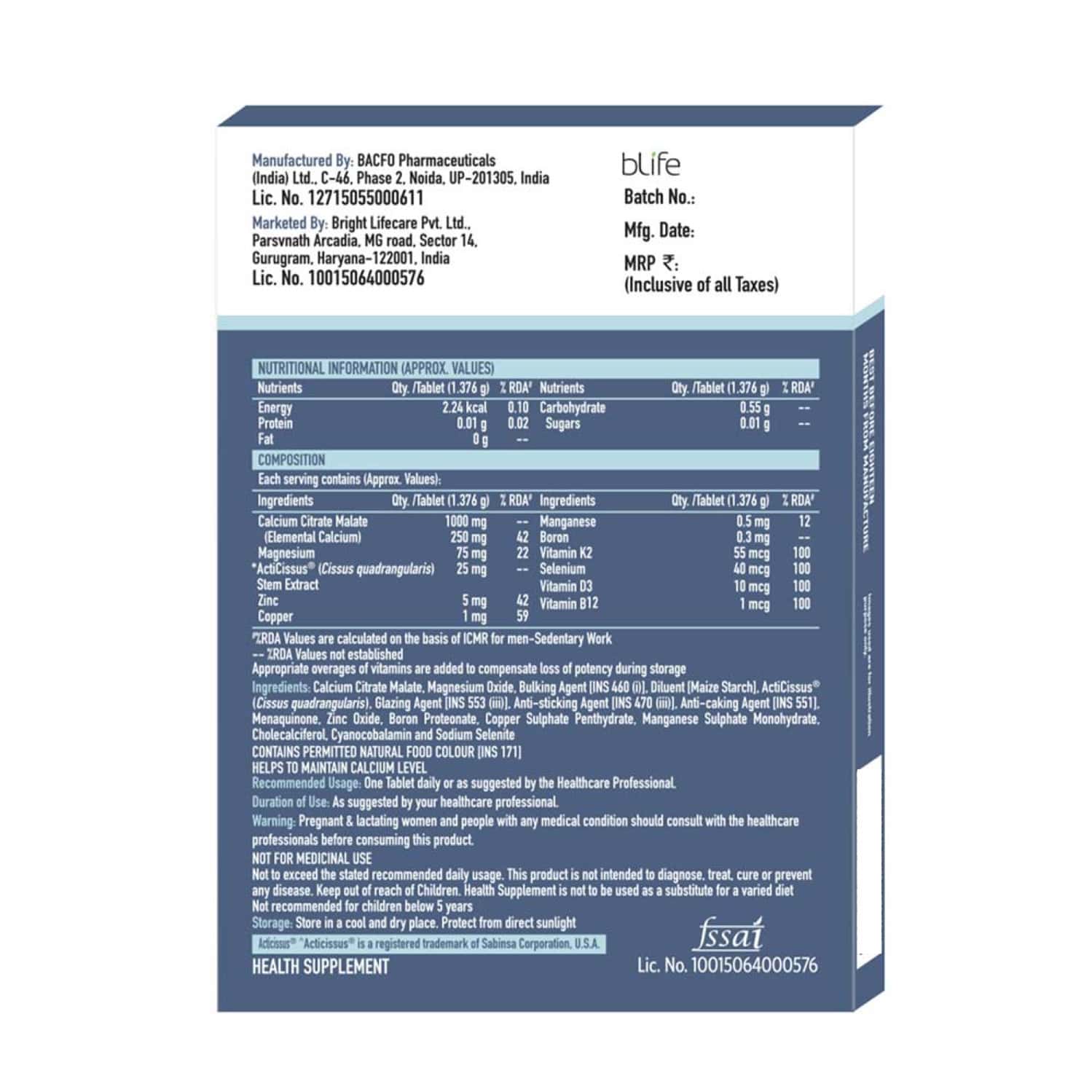 Buy CALCIEDGE TABLET 10 NO'S Online & Get Upto 60% OFF at PharmEasy