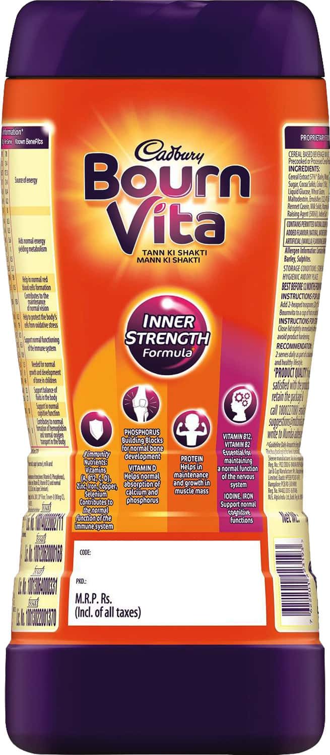 Buy CADBURY BOURNVITA CHOCOLATE HEALTH DRINK (JAR) 1KG- PACK OF 2 ...