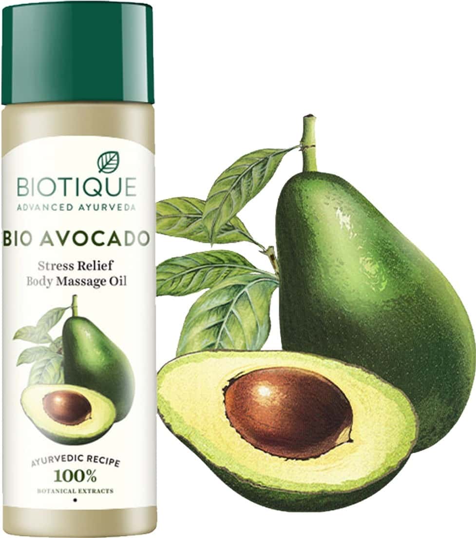 Buy BIOTIQUE BIO AVOCADO STRESS RELIEF BODY MASSAGE OIL 200ML Online ...