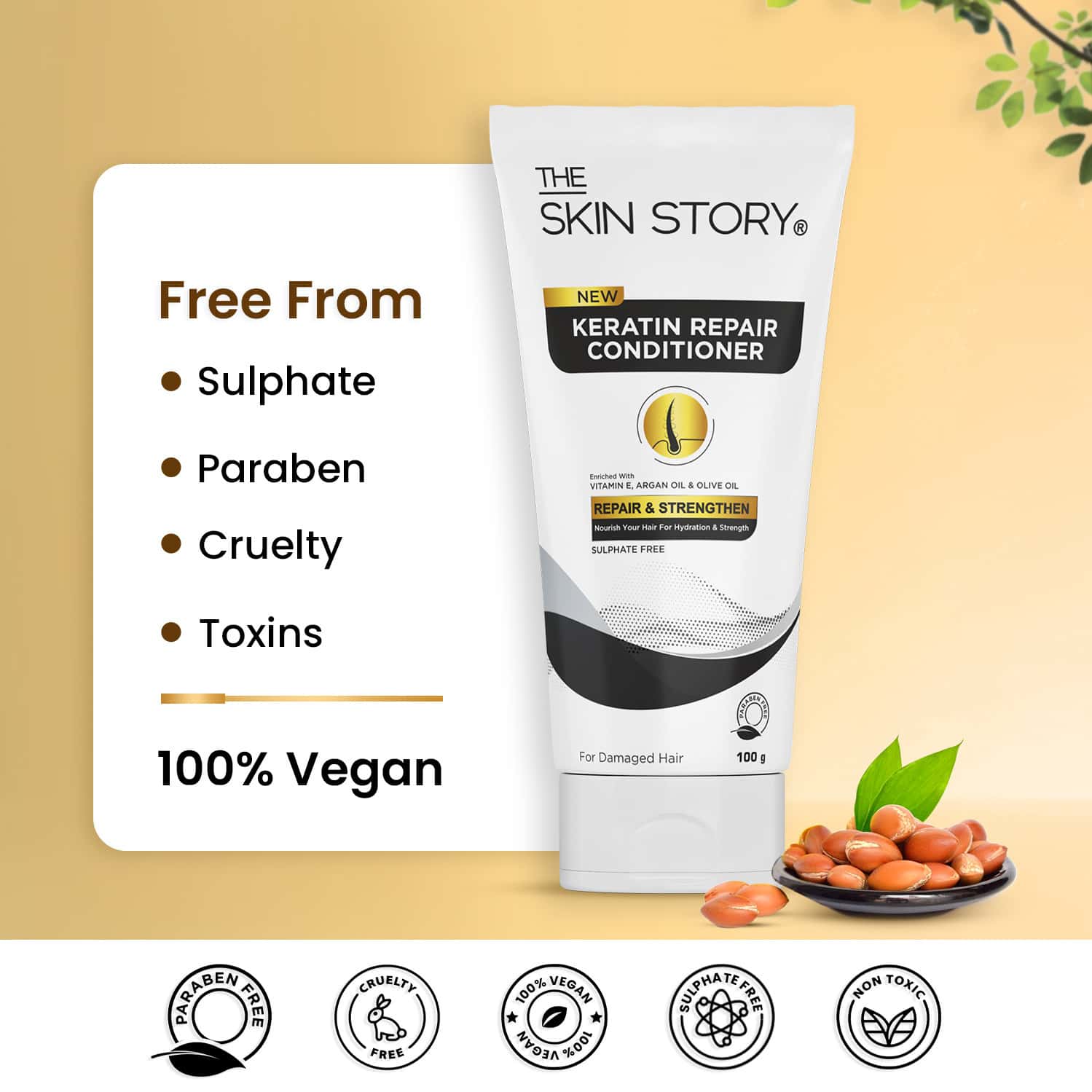 Buy THE SKIN STORY SULPHATE FREE KERATIN CONDITIONER, 100G Online & Get ...