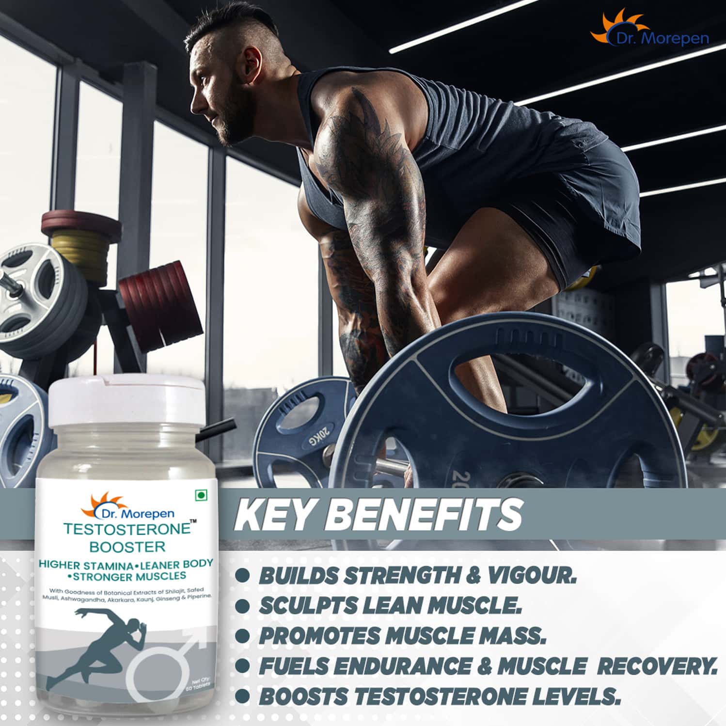 Buy Dr Morepen Testosterone Booster For Men Increases Energy Stamina