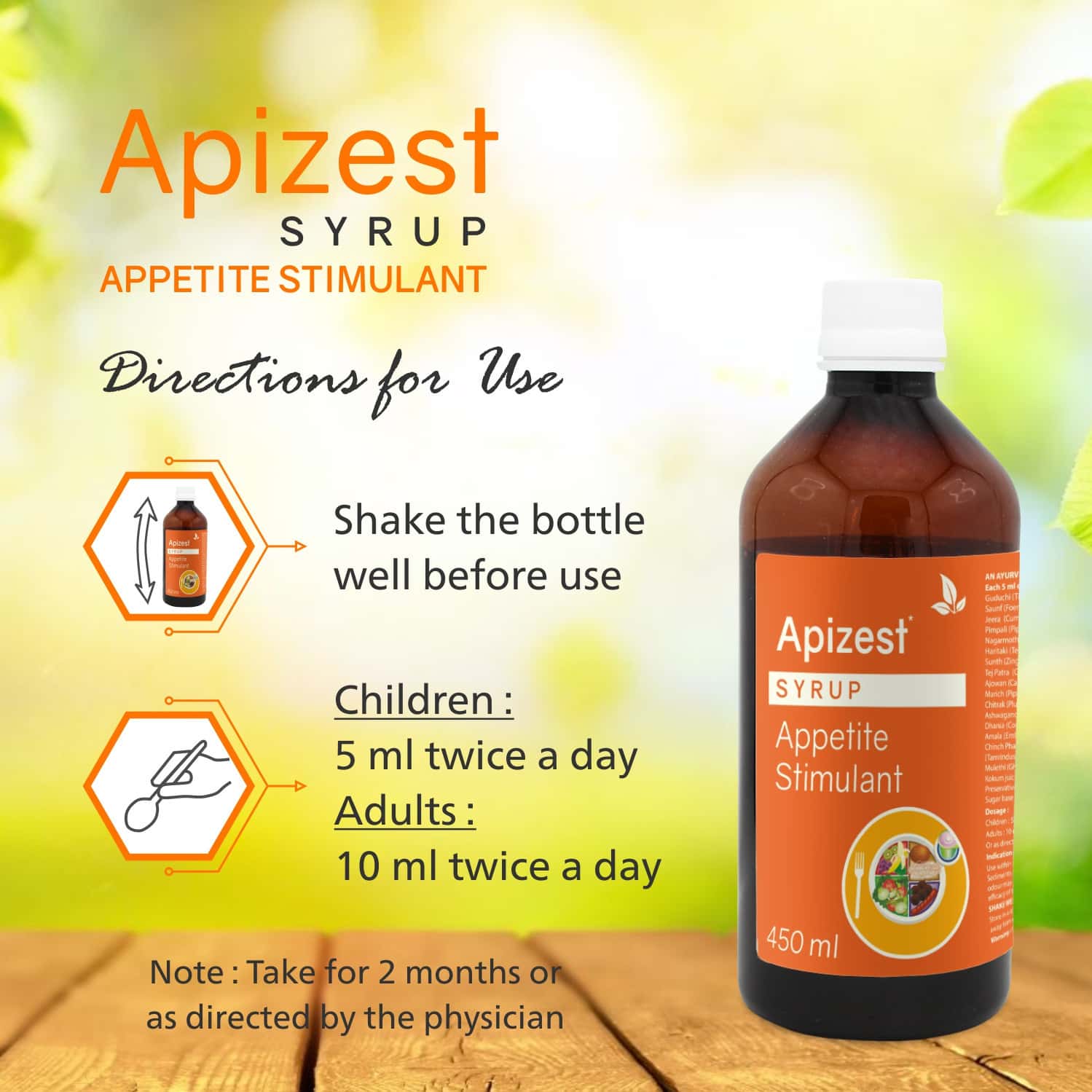 Buy APIZEST SYRUP 450 ML | FOR BOOSTING HEALTHY APPETITE | PROMOTES ...
