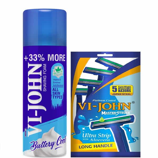 Buy VI-JOHN COMBO PACK OF MASTER STROKE RAZOR SET OF 5 & SPECIAL ...
