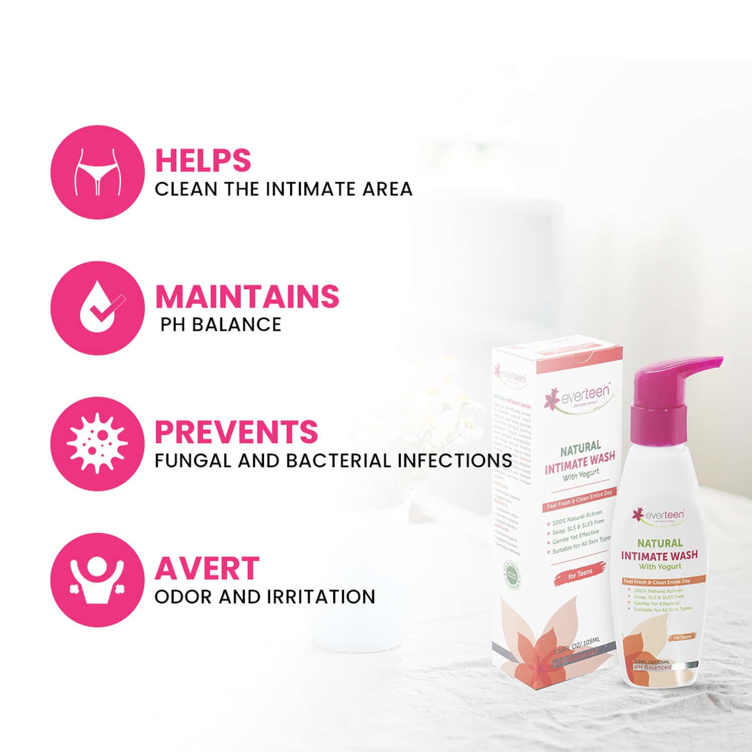 Buy EVERTEEN YOGURT NATURAL INTIMATE WASH FOR FEMININE INTIMATE HYGIENE ...
