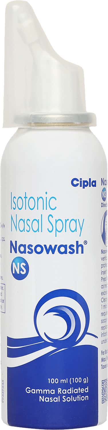 Buy NASOWASH NS BOTTLE OF 100ML NASAL SOLUTION SPRAY Online & Get Upto ...