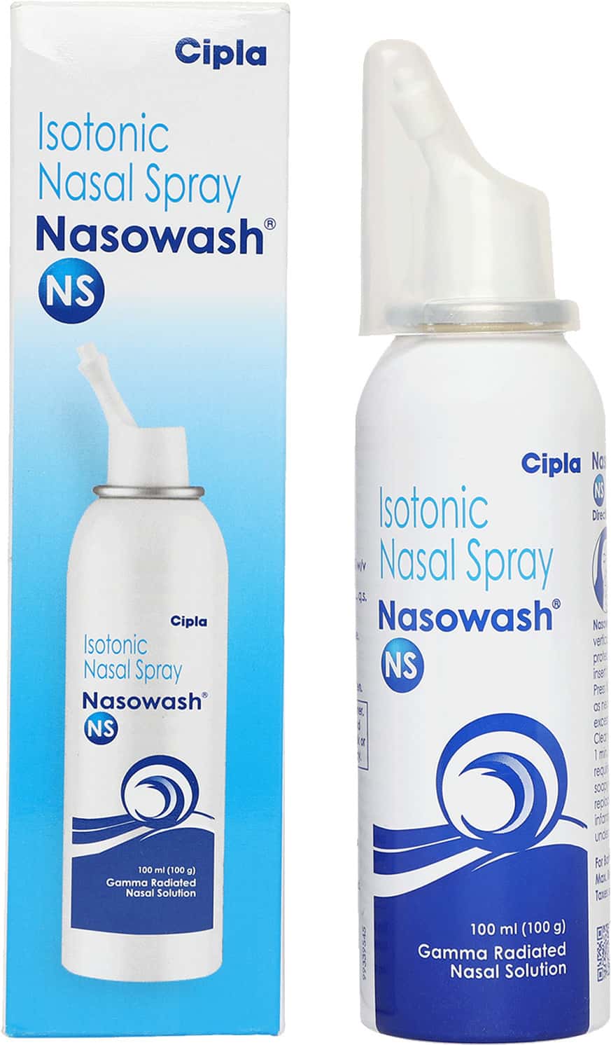 Buy NASOWASH NS BOTTLE OF 100ML NASAL SOLUTION SPRAY Online & Get Upto ...