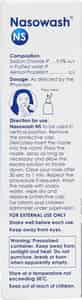 Buy NASOWASH NS BOTTLE OF 100ML NASAL SOLUTION SPRAY Online & Get Upto ...
