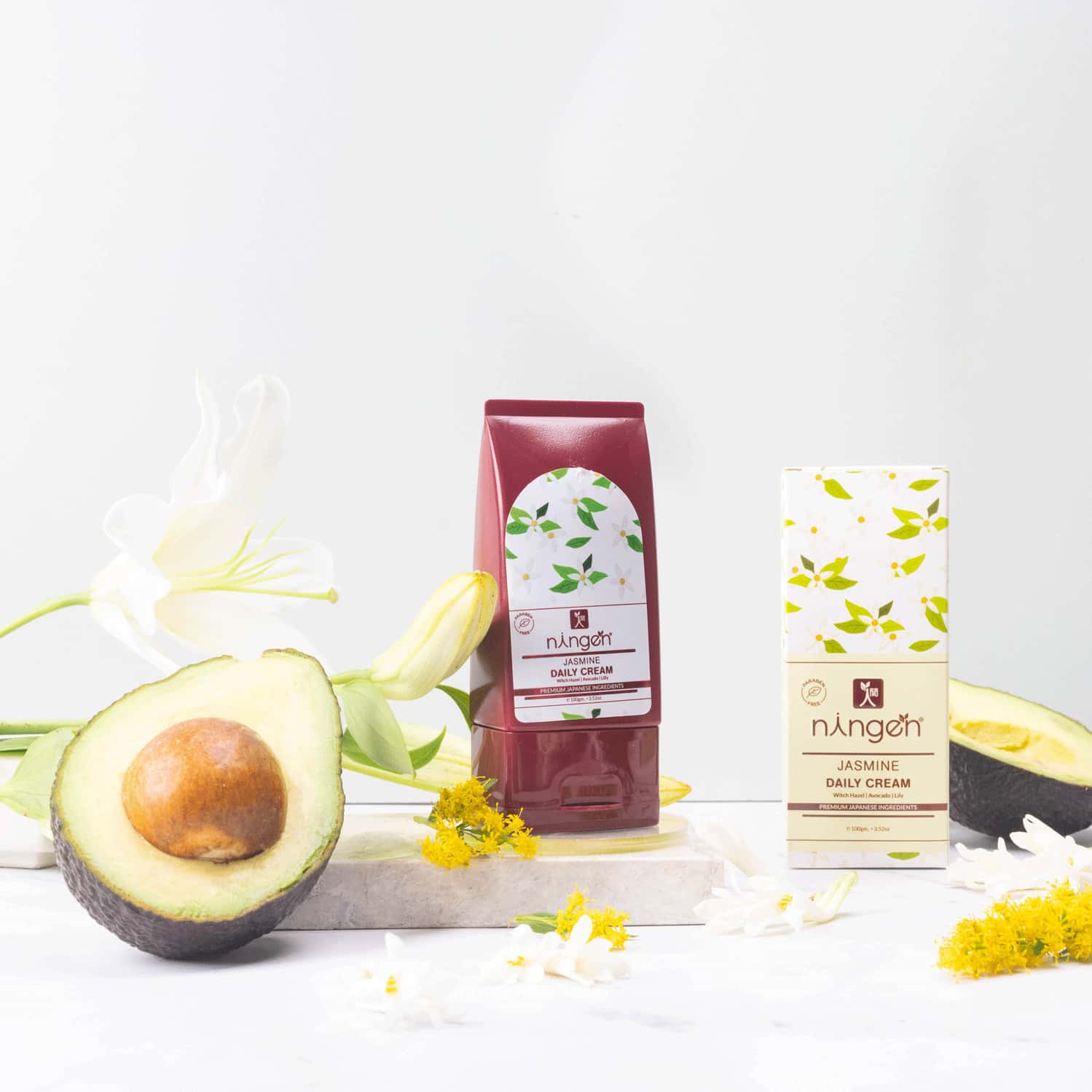 Buy NINGEN JASMINE DAILY CREAM WITCH HAZEL AVOCADO LILY EXTRACTS - 100G ...