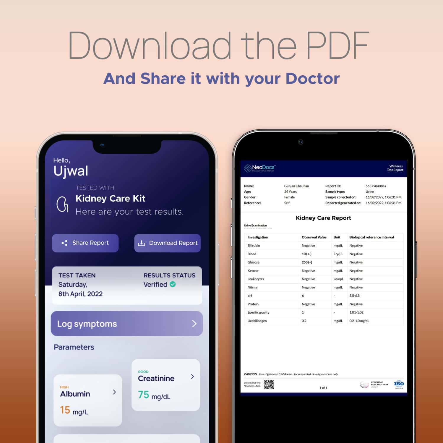 Buy NEODOCS KIDNEY CARE URINE TEST KIT| INSTANT AT-HOME | TRACK 15 ...