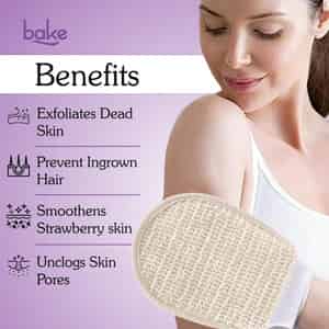 Buy BAKE EXFOLIATING BATH GLOVE FOR DEAD SKIN & TAN REMOVAL - PACK OF 1 ...