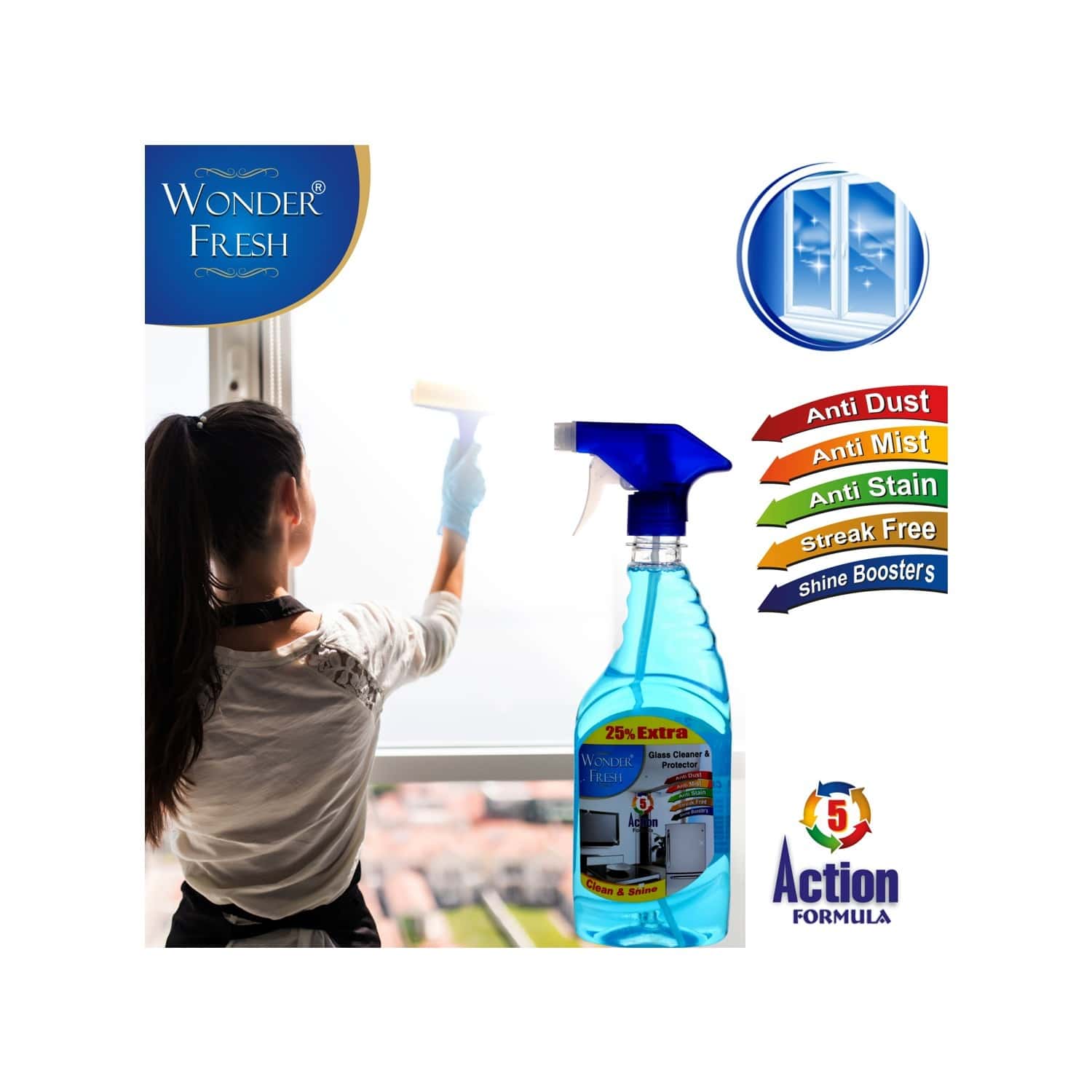 Buy WONDER FRESH GLASS CLEANER 500ML Online & Get Upto 60% OFF at PharmEasy