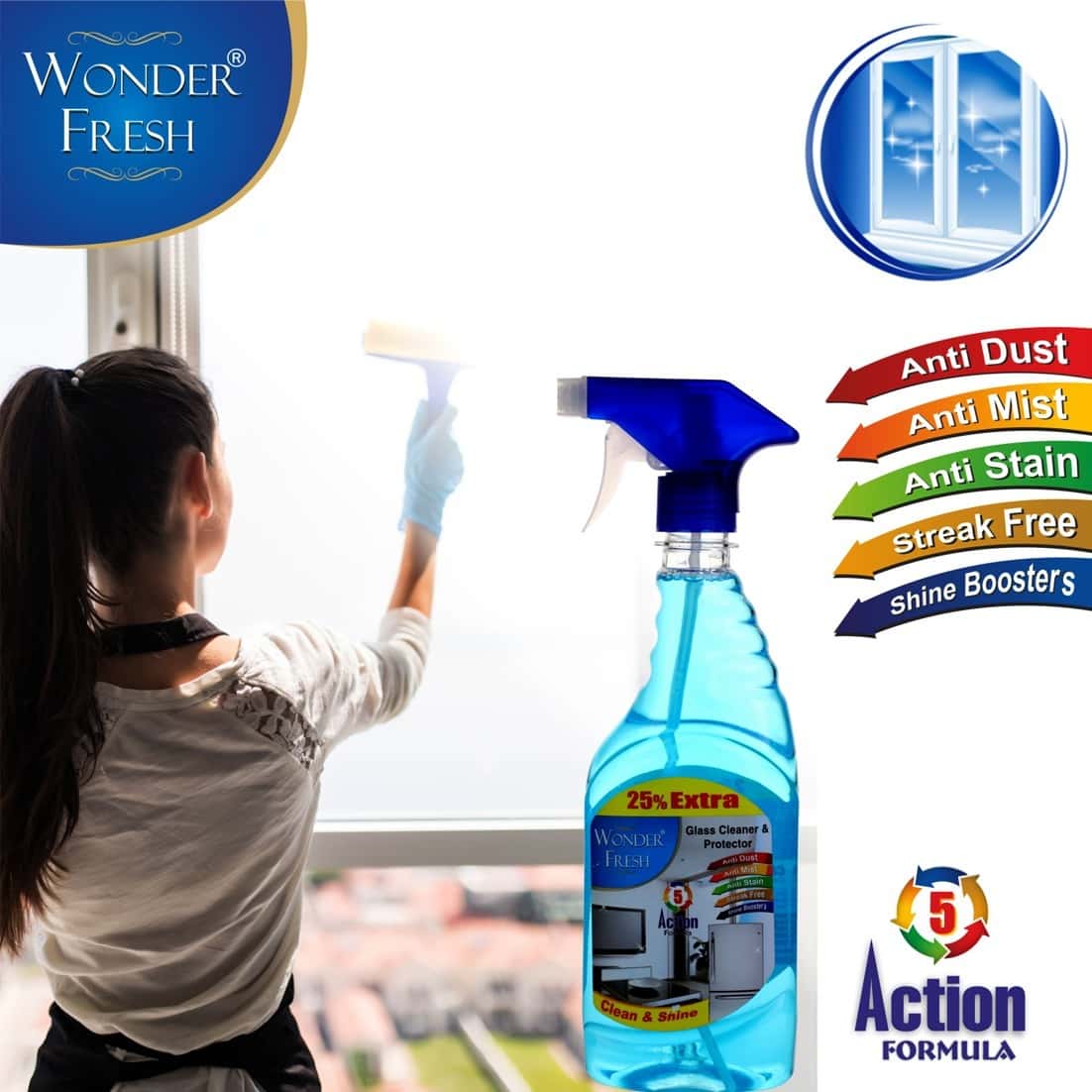 Buy WONDER FRESH GLASS CLEANER 500ML Online & Get Upto 60% OFF at PharmEasy