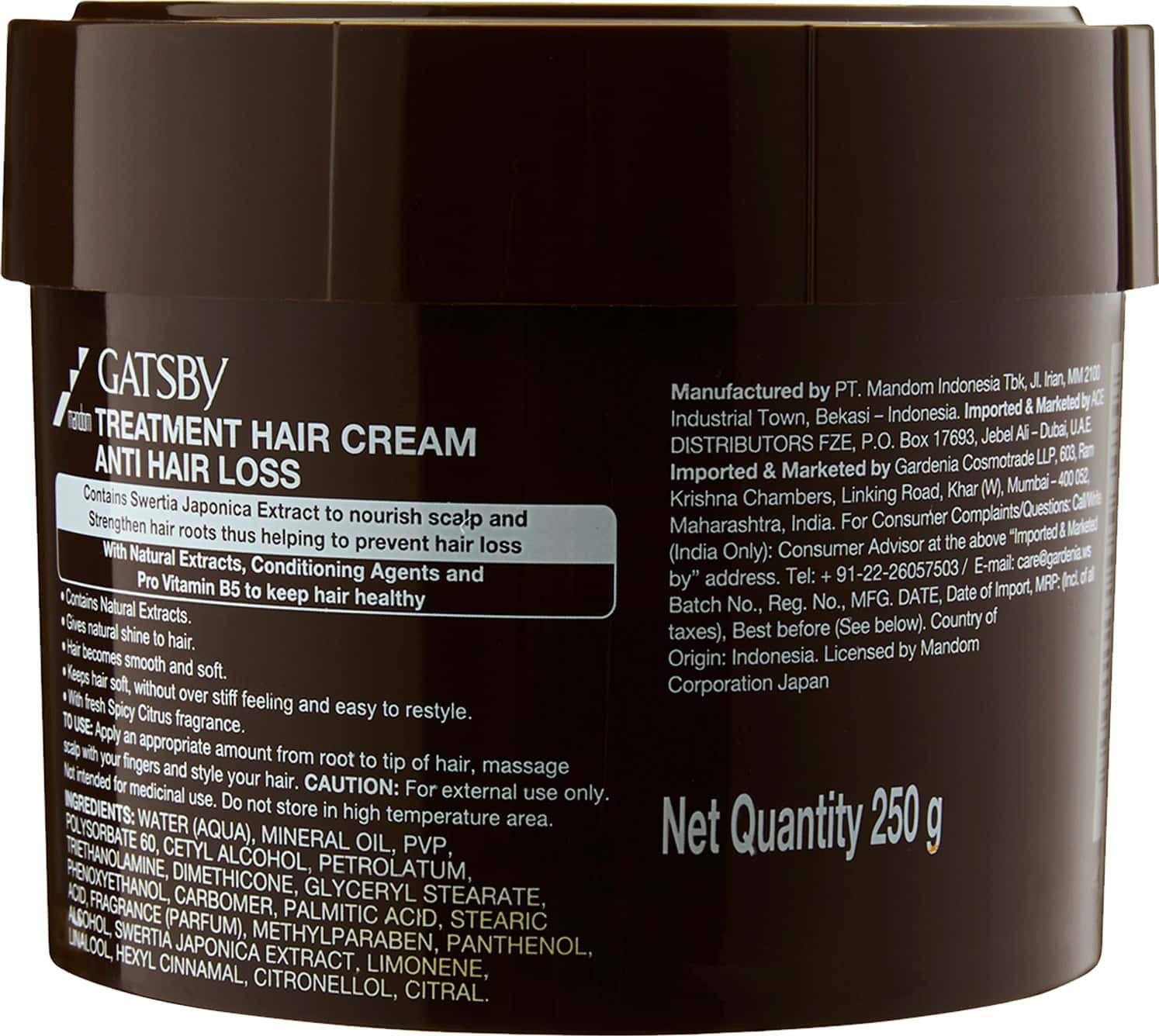 Buy GATSBY TREATMENT HAIR CREAM ANTI HAIR LOSS 250GM Online & Get Upto ...