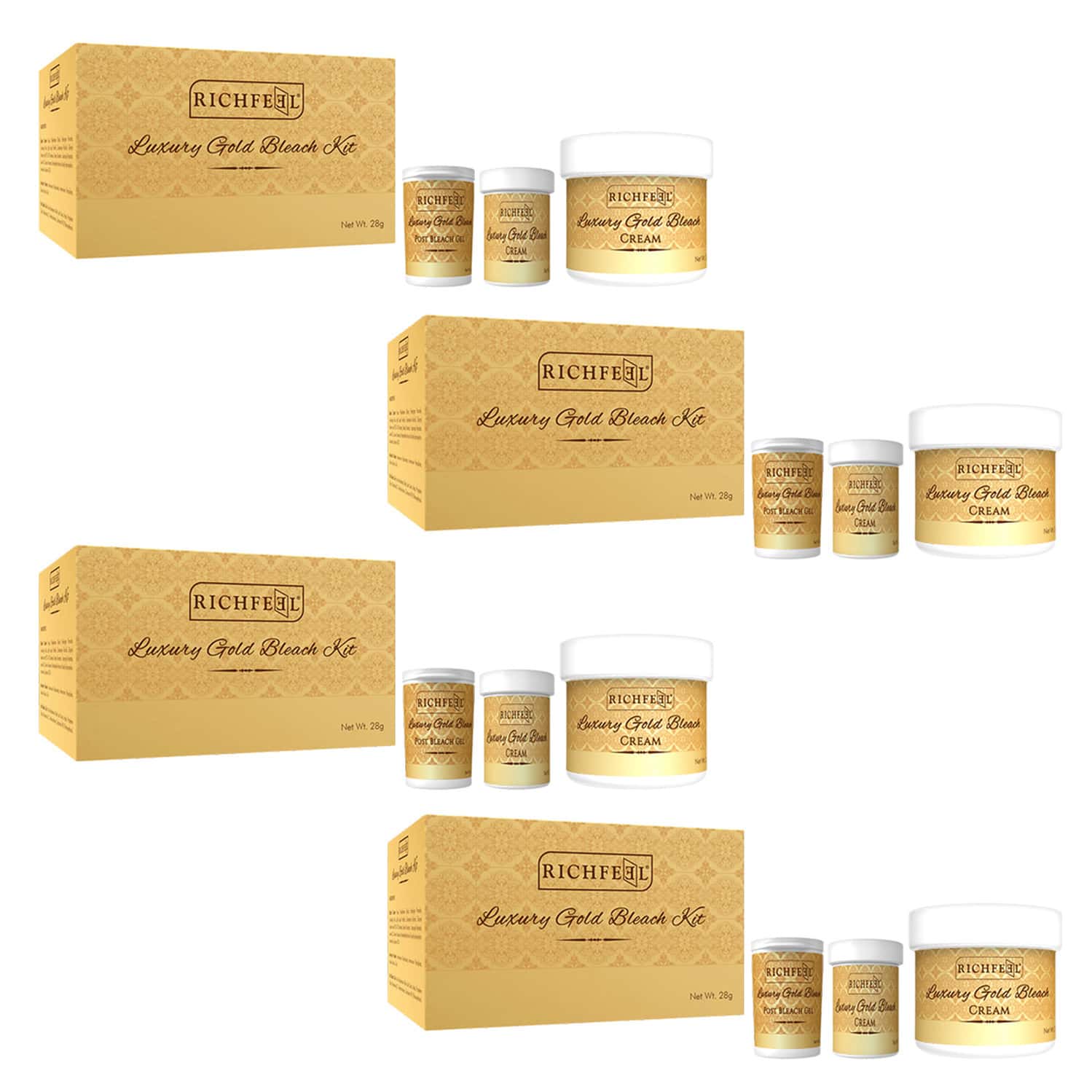 Buy LUXURY GOLD BLEACH KIT 28 G PACK OF 2 Online & Get Upto 60% OFF at ...