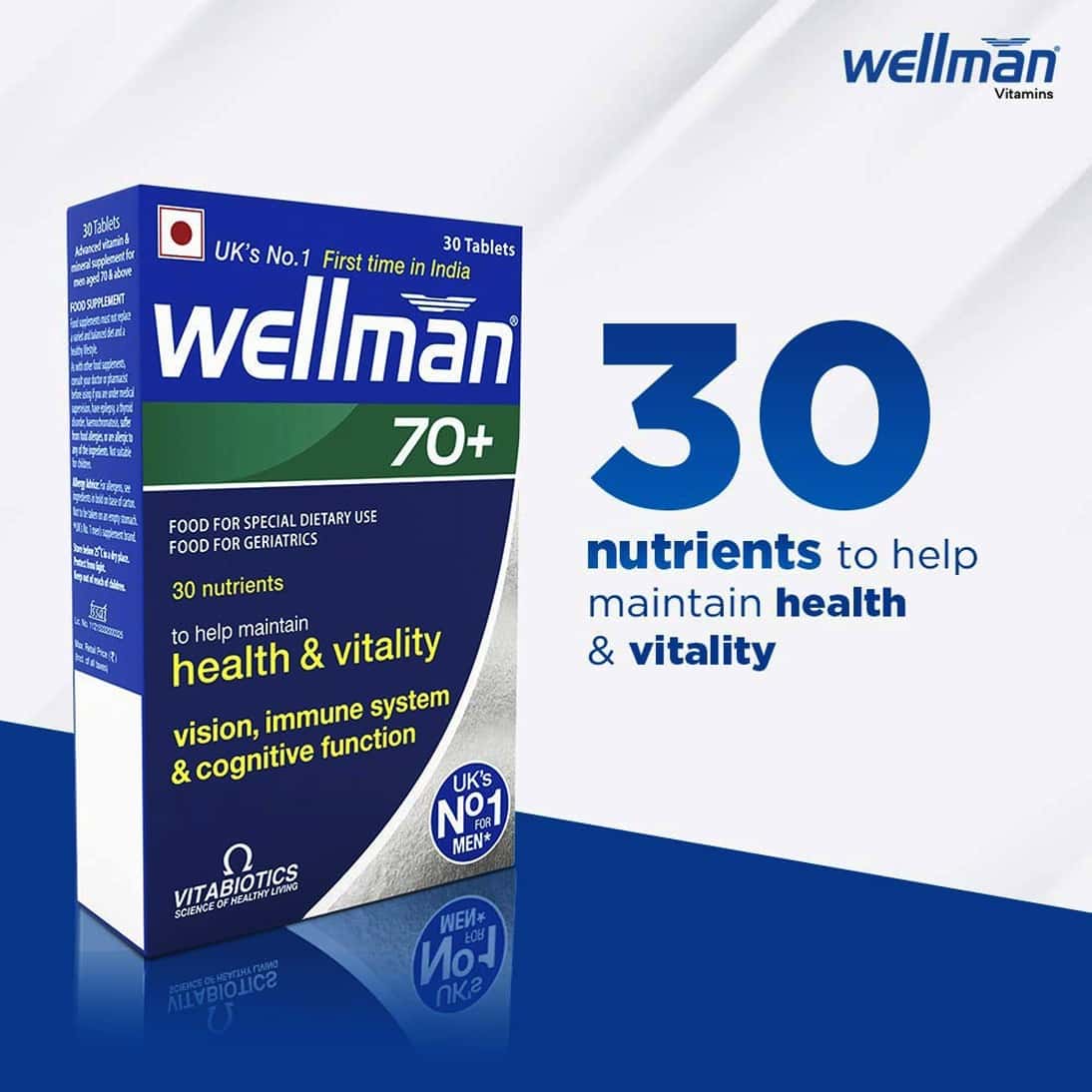 Buy WELLMAN 70+ - HEALTH SUPPLEMENTS (30 NUTRIENTS) WITH WELLMAN 30 ...