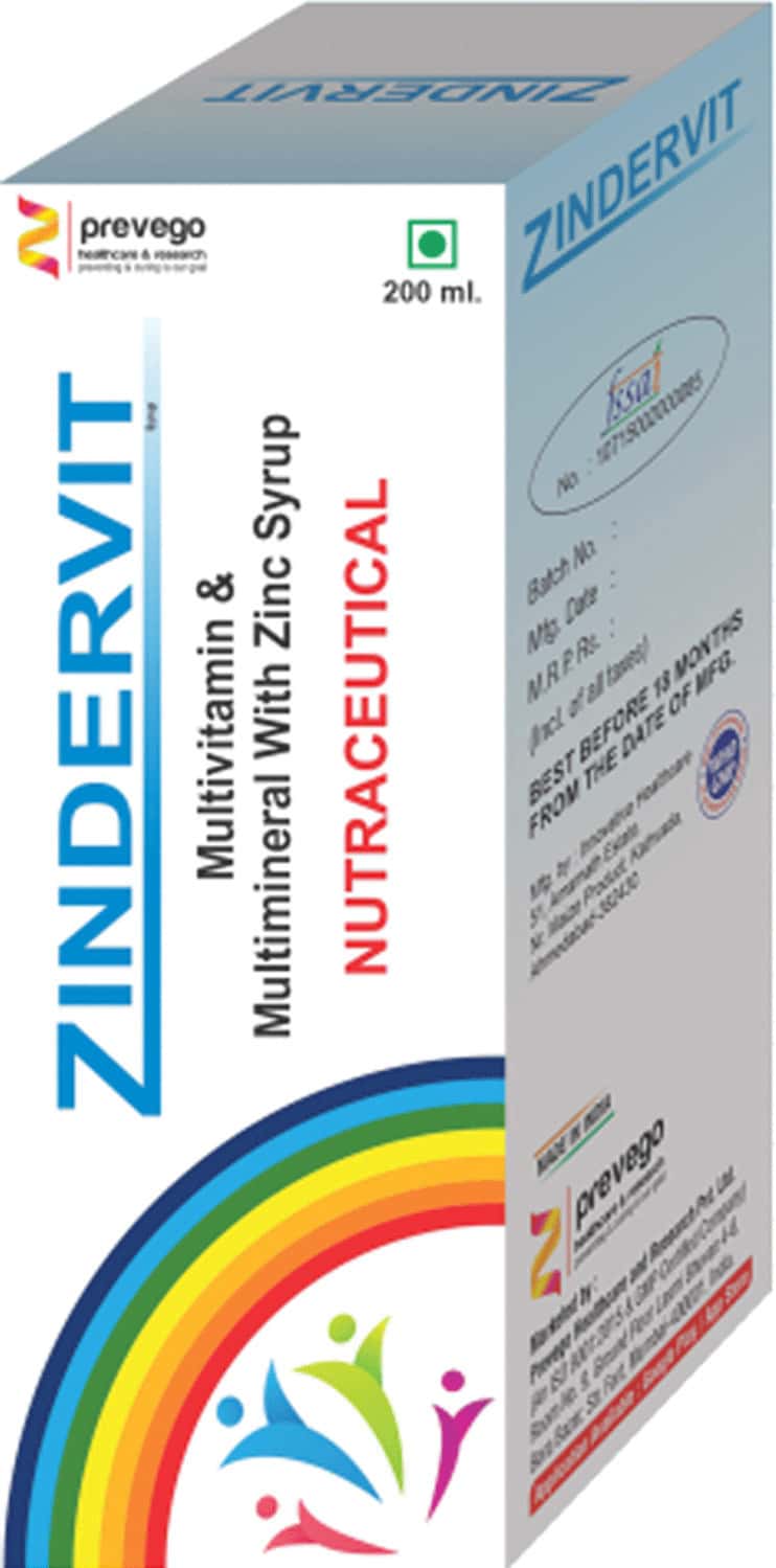 Buy Zindervit Bottle Of 200ml Syrup Online at Flat 15% OFF | PharmEasy